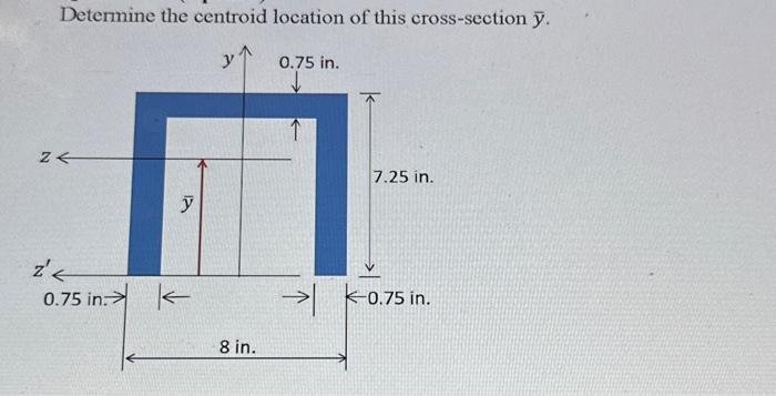 Solved Determine the centroid location of this cross-section | Chegg.com