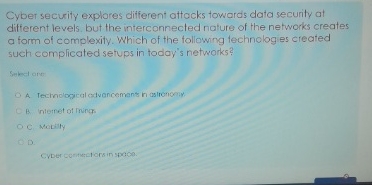 Solved Cyber security explores different attacks towards | Chegg.com