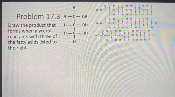 Solved Problem 17.1 Draw an example of a saturated fatty | Chegg.com