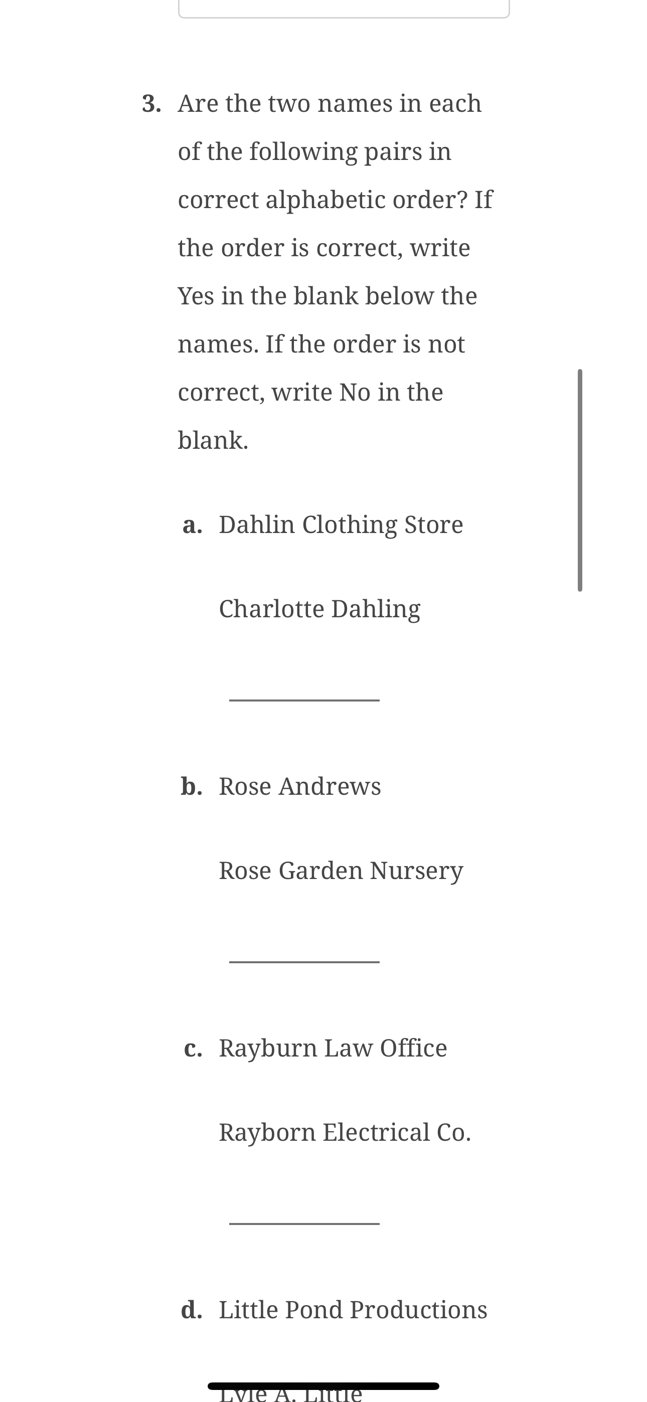 Solved Rule 1: Self-CheckIndex each name in thetable. Code | Chegg.com