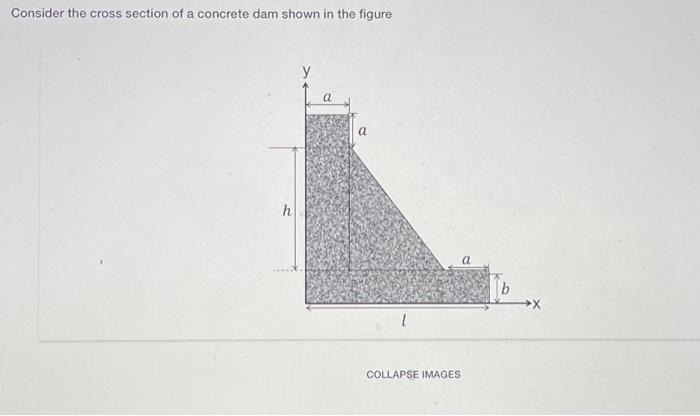 Solved Consider the cross section of a concrete dam shown in | Chegg.com