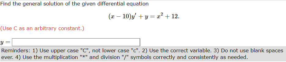 Solved Find the general solution of the given differential | Chegg.com