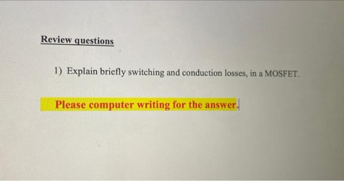 Solved Review questions 1) Explain briefly switching and | Chegg.com