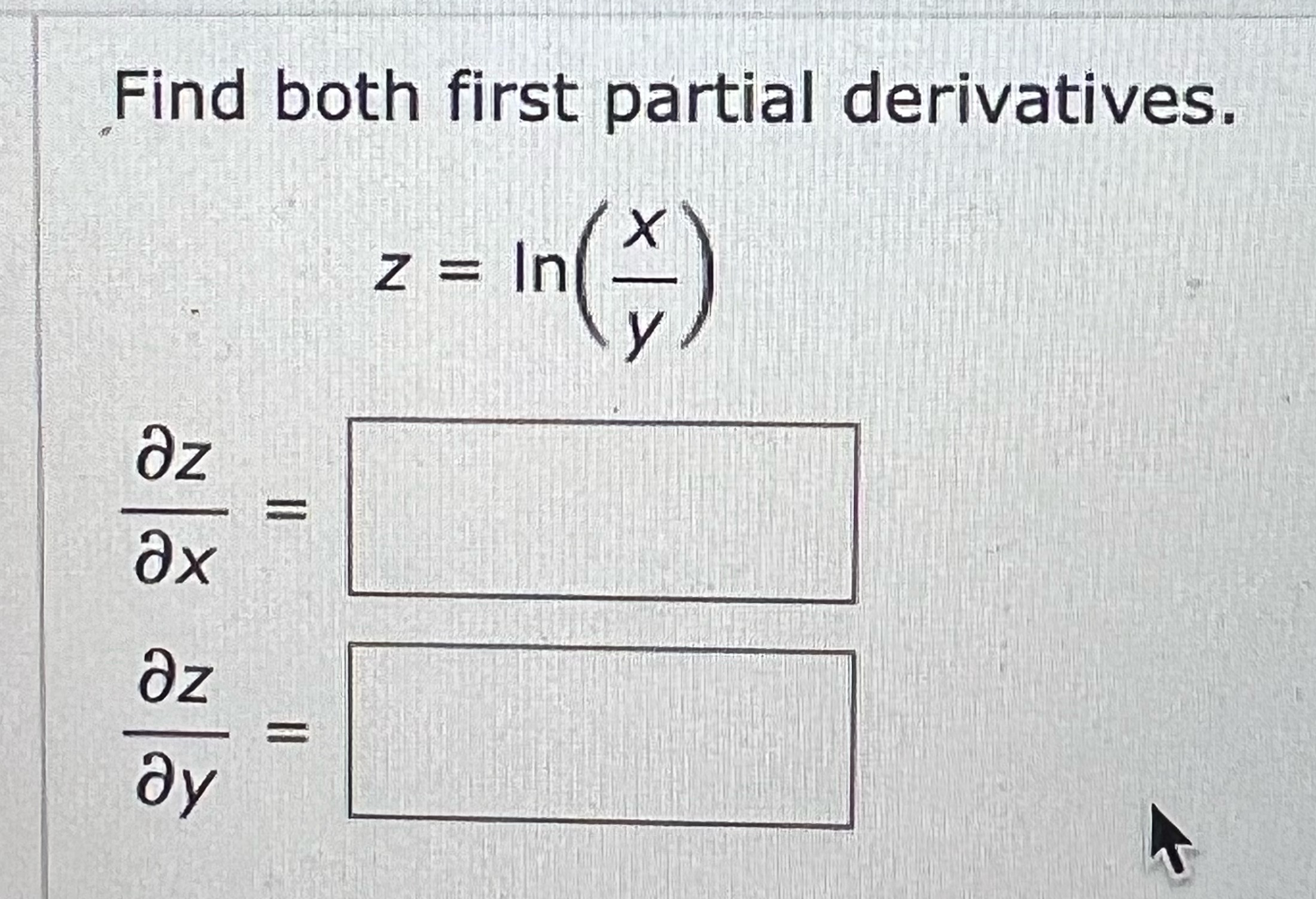 Solved Find both first partial | Chegg.com