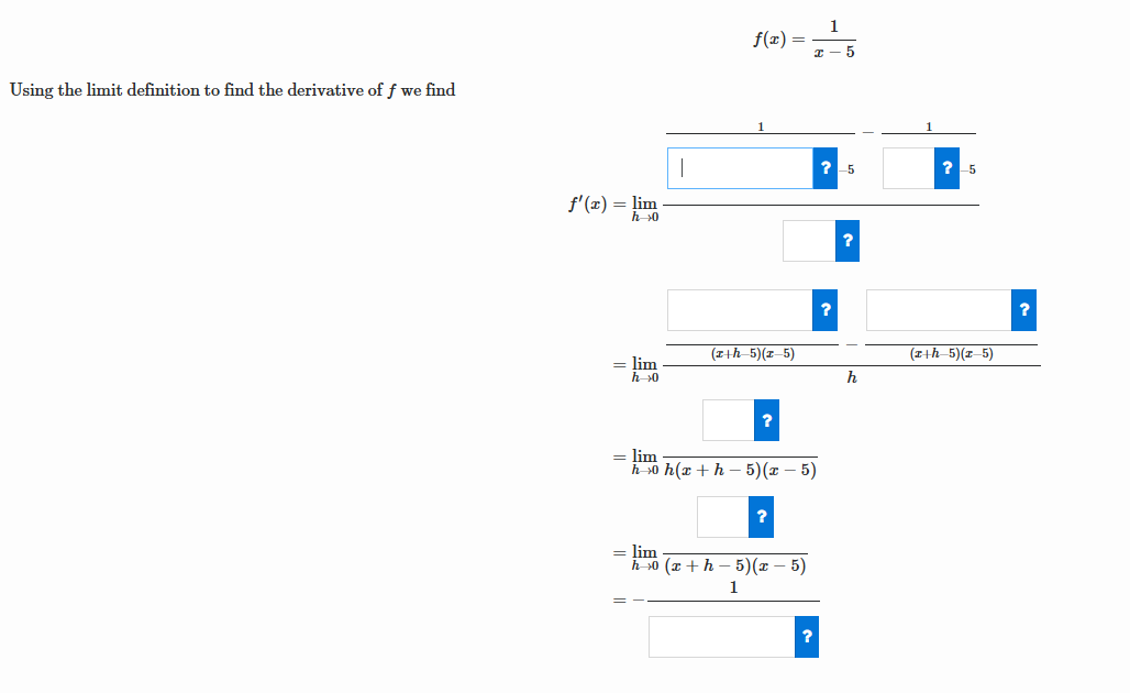 Solved Using the limit definition to find the derivative of | Chegg.com