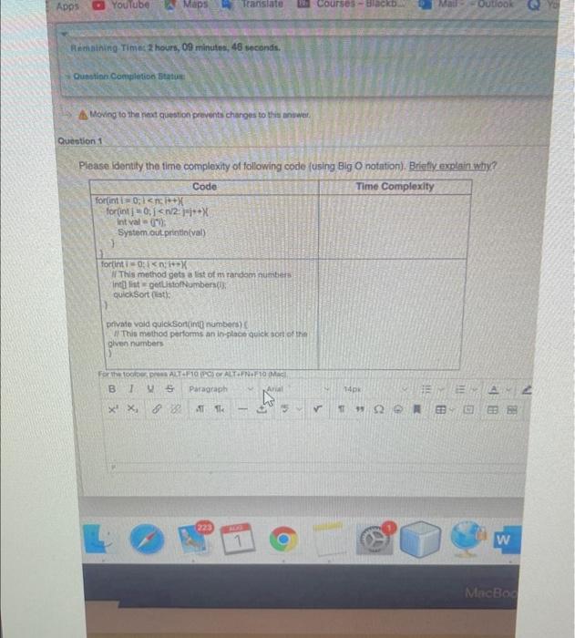 Solved Prease identily the time complexity of following code | Chegg.com