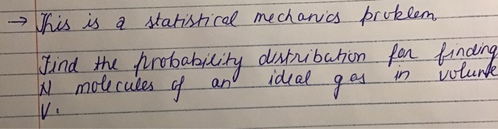 Solved → This is a statistical mechanics problem Find the | Chegg.com
