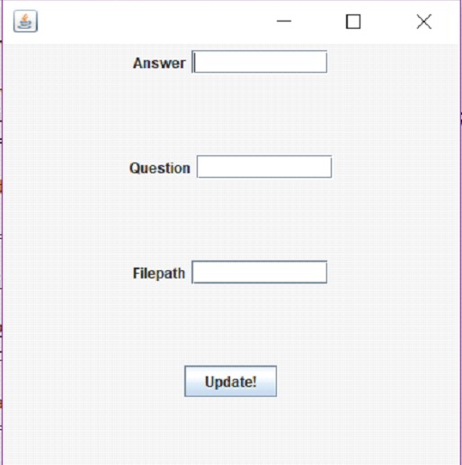 Java gui flashcard application Im having trouble | Chegg.com