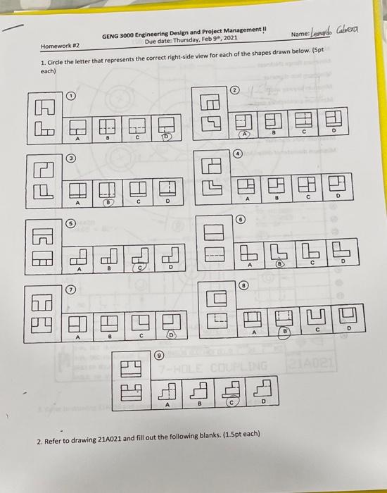 Solved GENG 3000 Engineering Design and Project Management | Chegg.com