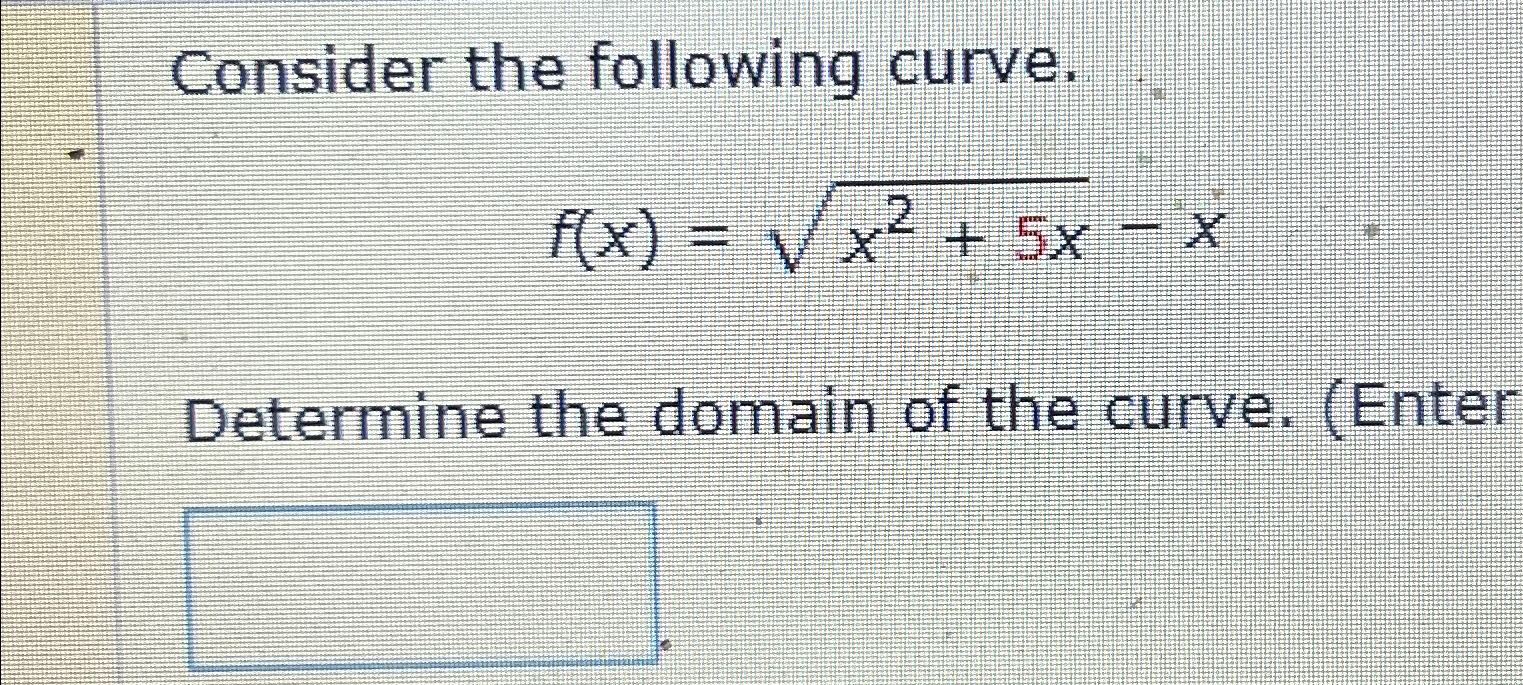 Solved Consider the following curve.f(x)=x2+5x2-xDetermine | Chegg.com