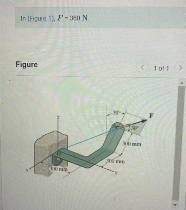 Solved In (Figure 1), F=360 N. Figure 1 of 1Determine the | Chegg.com