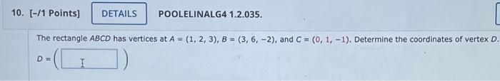 Solved The rectangle ABCD has vertices at | Chegg.com