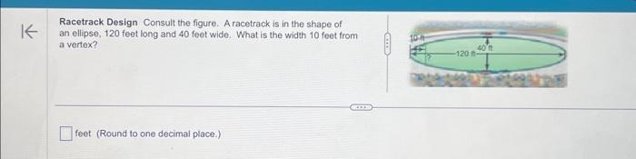 Solved Racetrack Design Consult the figure. A racetrack is | Chegg.com