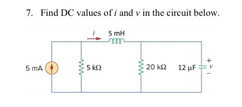 Solved 6. Find Leq in the circuit below.7. Find DC values of | Chegg.com