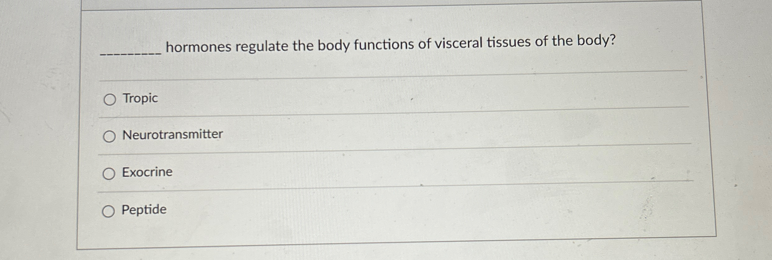 Solved q, ﻿hormones regulate the body functions of visceral | Chegg.com