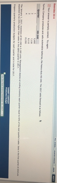 Solved Exercise 23-4 PULL SCREEN PRINTER VERSION BACK NEXT | Chegg.com