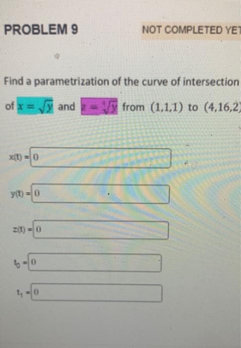 Solved Find a parametrization of the curve of intersection | Chegg.com