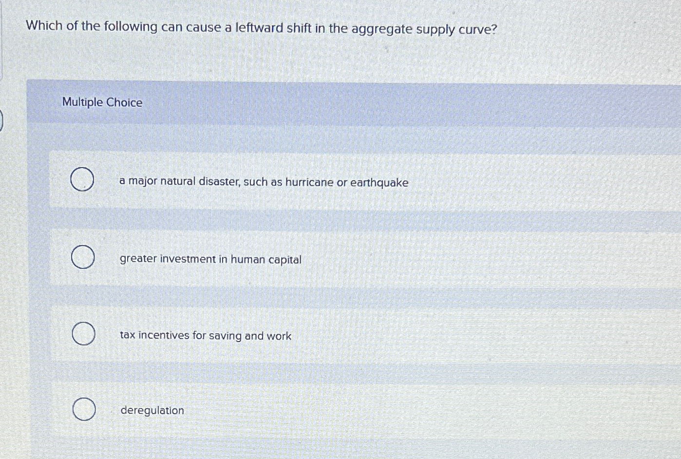 Solved Which of the following can cause a leftward shift in | Chegg.com