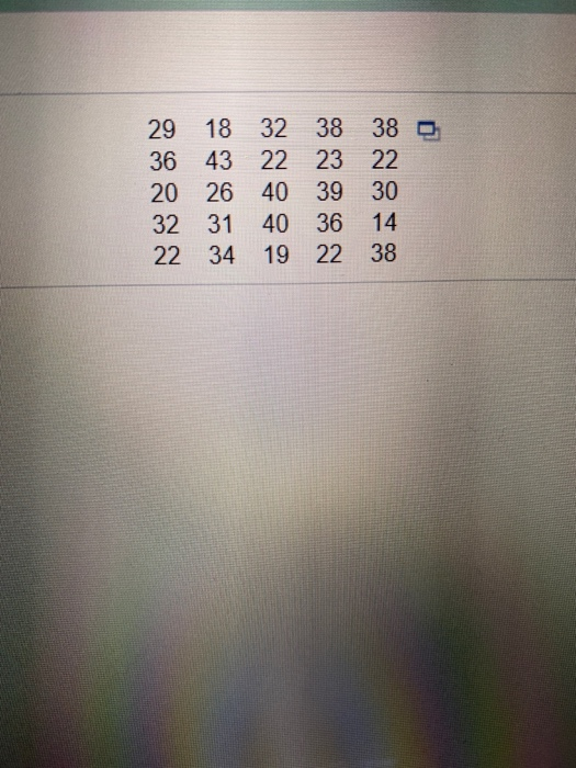 Solved use limit grouping with a first class of 14-18 and a | Chegg.com