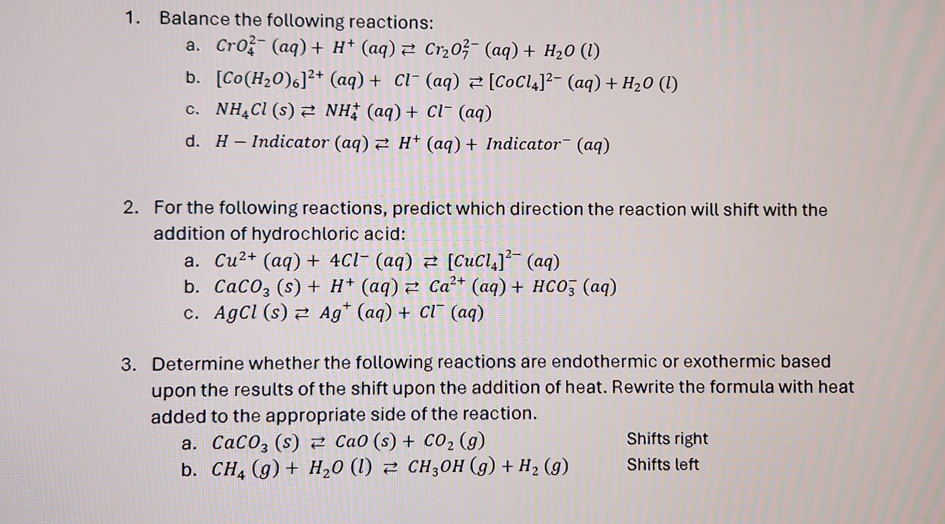 Solved Balance the following | Chegg.com