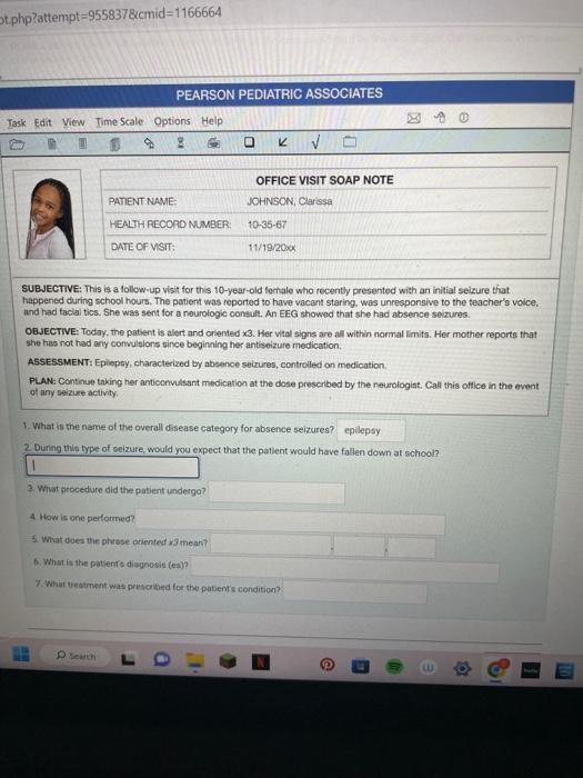 Solved SUB.JECTIVE: This is a follow-up visit for this | Chegg.com