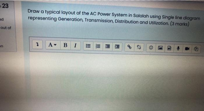 Solved 23 Draw a typical layout of the AC Power System in | Chegg.com