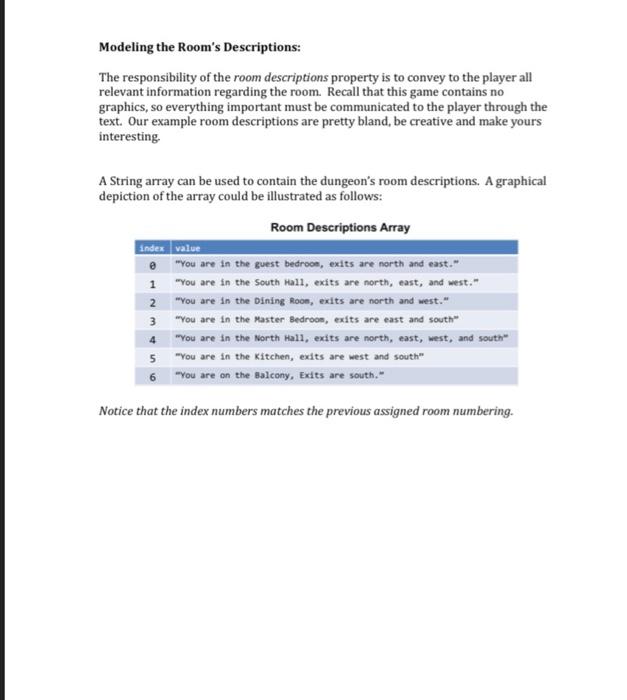 Solved 1 of 10 Homework 4: Adventure Game Description: The | Chegg.com