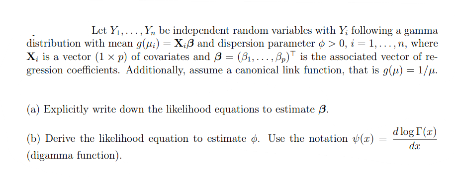 Solved Let Y1,dots,Yn ﻿be independent random variables with | Chegg.com