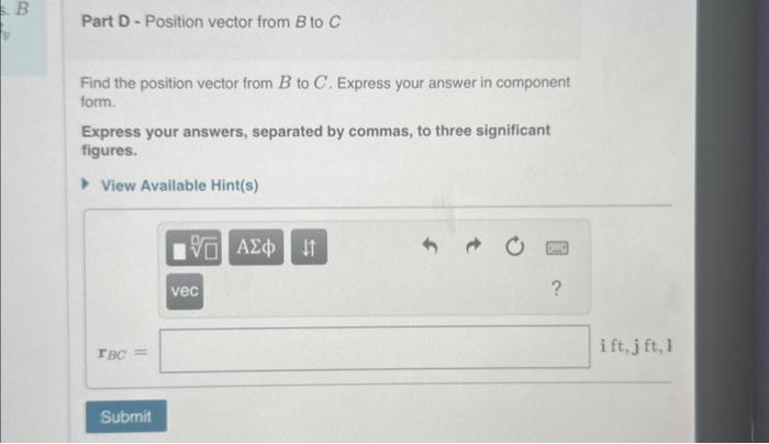 Solved Learning Goal: To find a position vector between two | Chegg.com