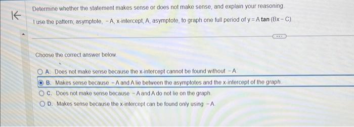 Solved Determine whether the statement makes sense or does | Chegg.com