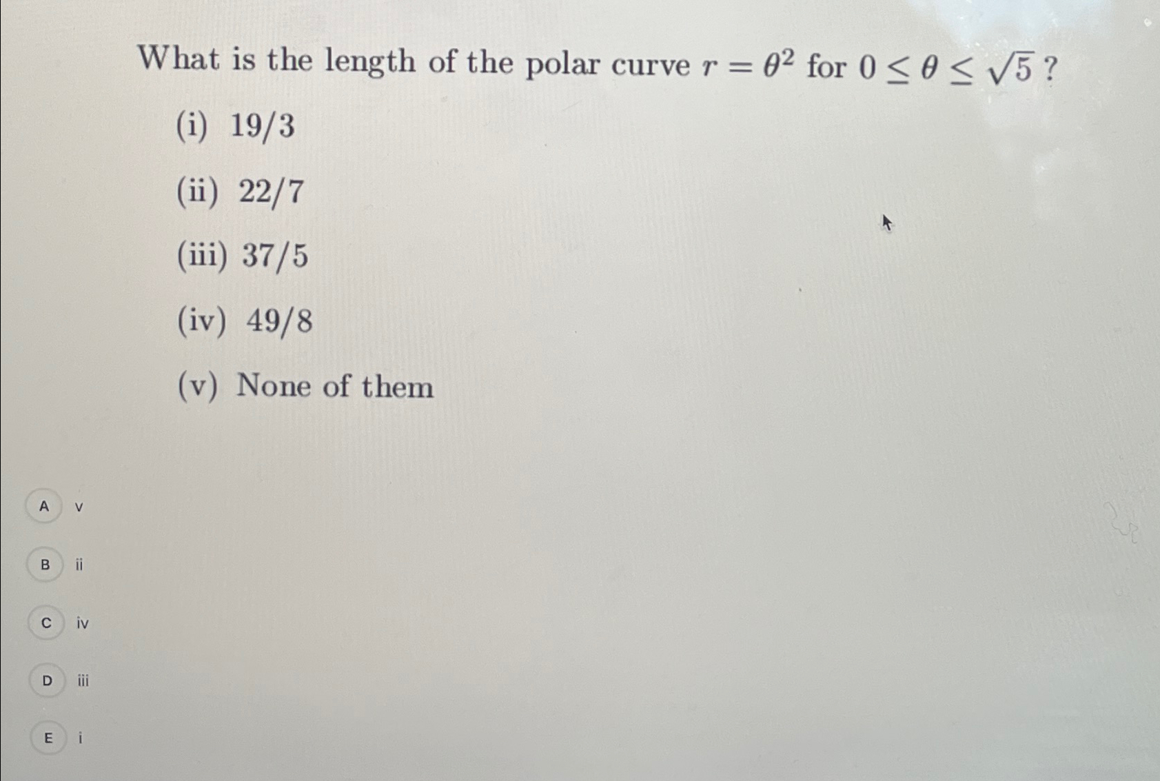 Solved What is the length of the polar curve r=θ2 ﻿for | Chegg.com