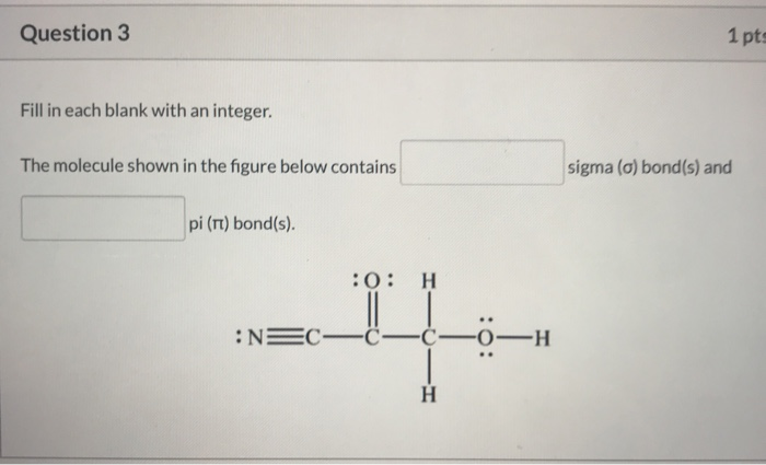 Solved Question 3 1 pt: Fill in each blank with an integer. | Chegg.com