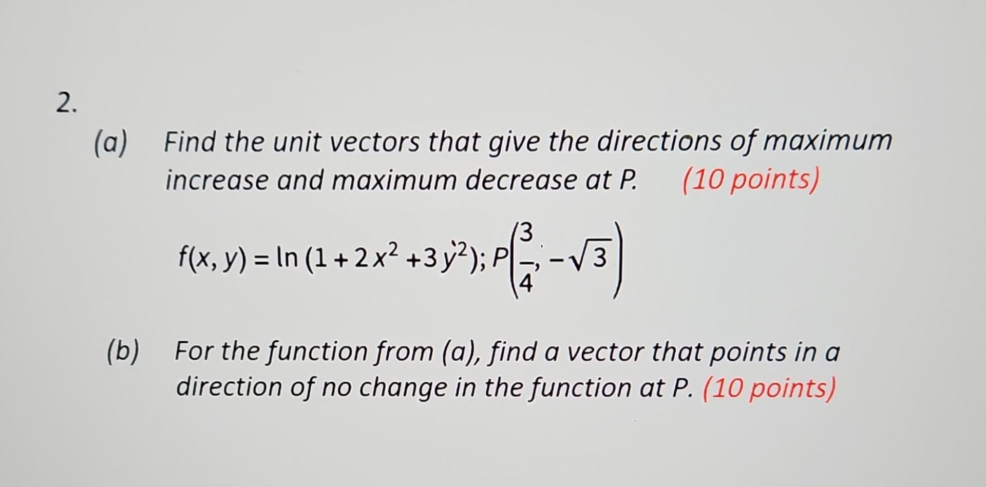 Solved a) Find the unit vectors that give the directions of | Chegg.com