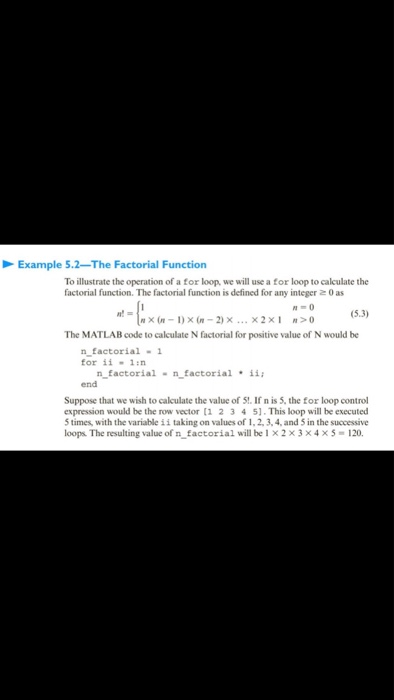 (Solved) : N 1 Example 52 Factorial Function Illustrate Operation Loop ... (Solved) : N 1 Example 52 Factorial Function Illustrate Operation Loop ...