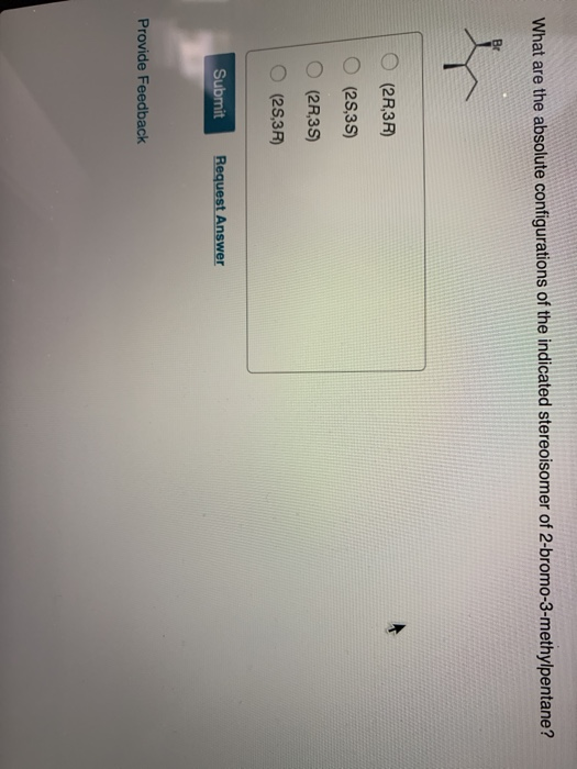 Solved What are the absolute configurations of the indicated | Chegg.com