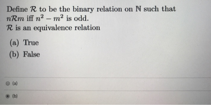 Solved Define R to be the binary relation on N such that nRm | Chegg.com