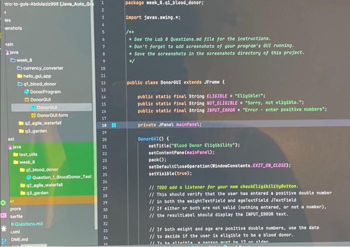 Solved Java.IDEA: IntelliJUse Swing GUI in IntelliJplease | Chegg.com