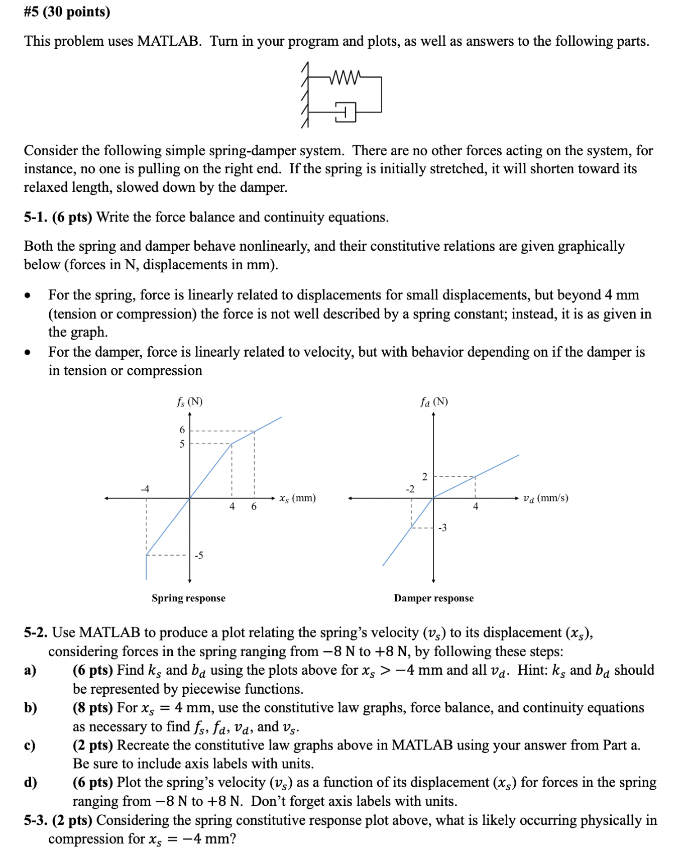 #5 (30 ﻿points)This problem uses MATLAB. Turn in your | Chegg.com