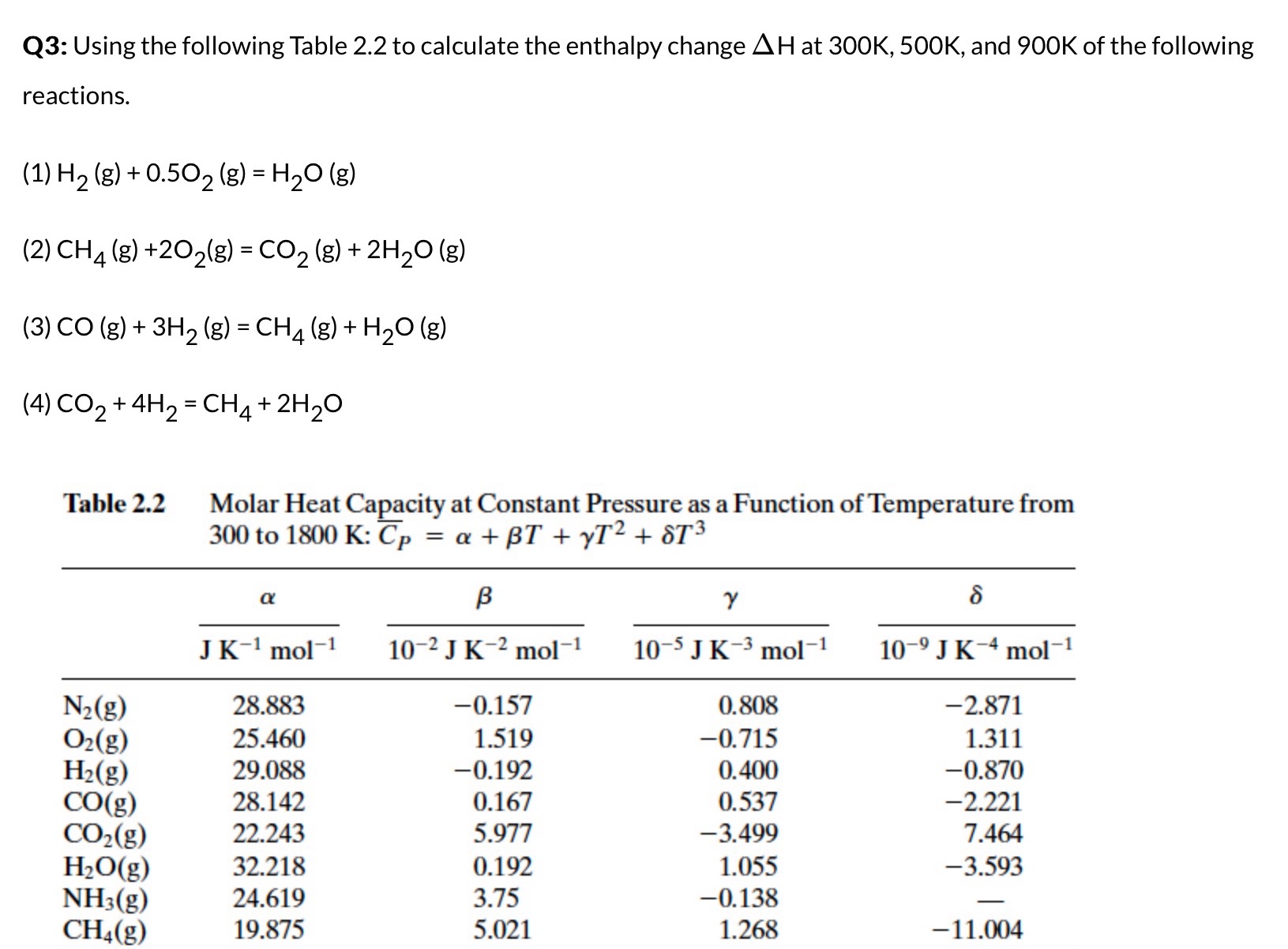 Solved Q3: Using the following Table 2.2 ﻿to calculate the | Chegg.com