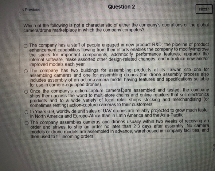 Solved Question 2 Which of the following | Chegg.com