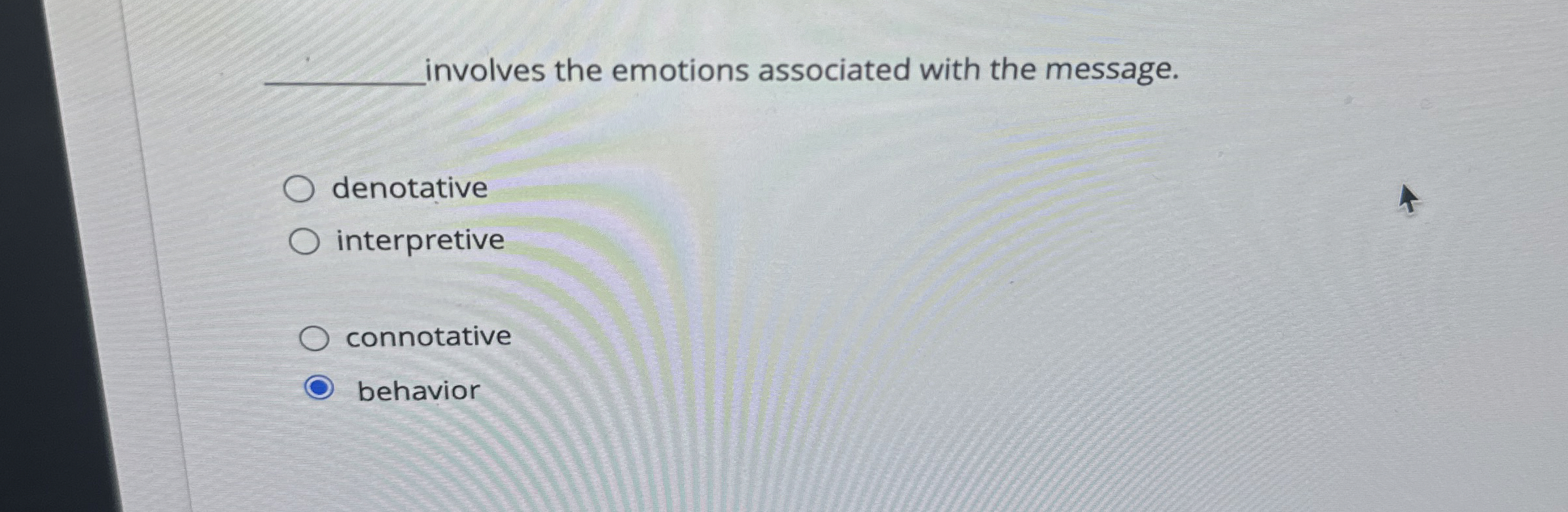 Solved involves the emotions associated with the | Chegg.com