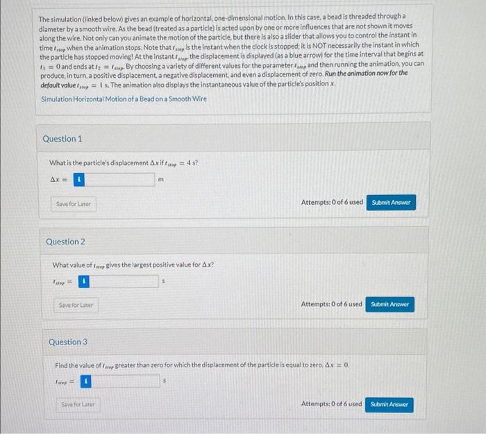Solved The simulation (linked below) gives an example of | Chegg.com