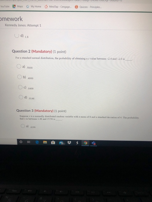 Solved YouTube Maps My Home Mind Tap - Cengage... Quizzes - | Chegg.com