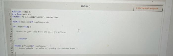Solved The value of pi can be approximated using the | Chegg.com