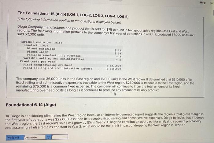 Solved Help The Foundational 15 (Algo) [LO6-1, LO6-2, LO6-3, | Chegg.com