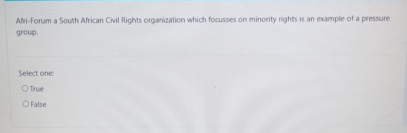 Solved Afri-Forum a South African Civil Rights organization | Chegg.com