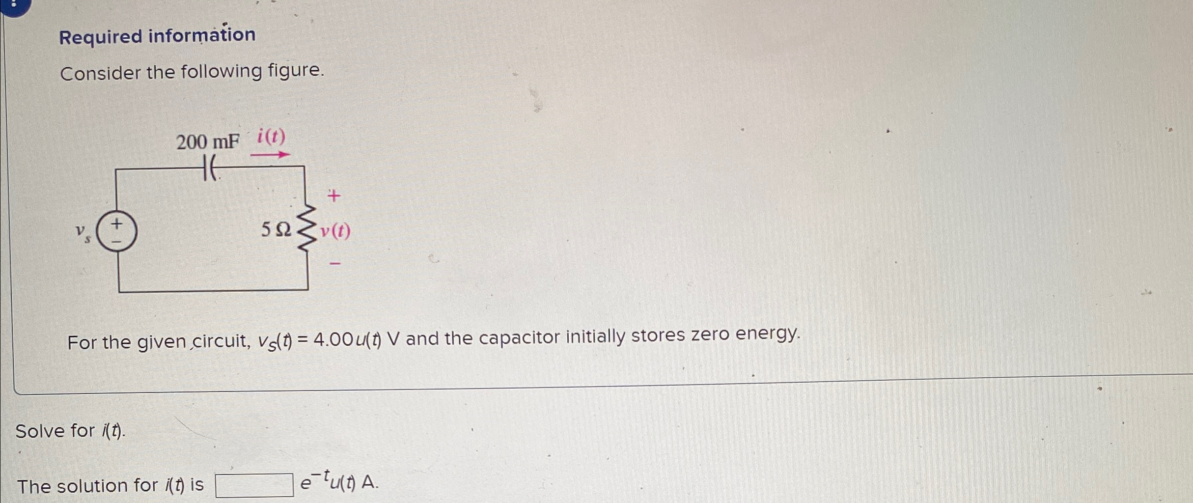 Solved Required informationConsider the following | Chegg.com