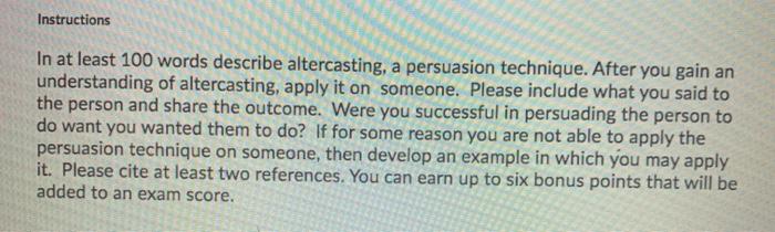 Solved Instructions In at least 100 words describe | Chegg.com