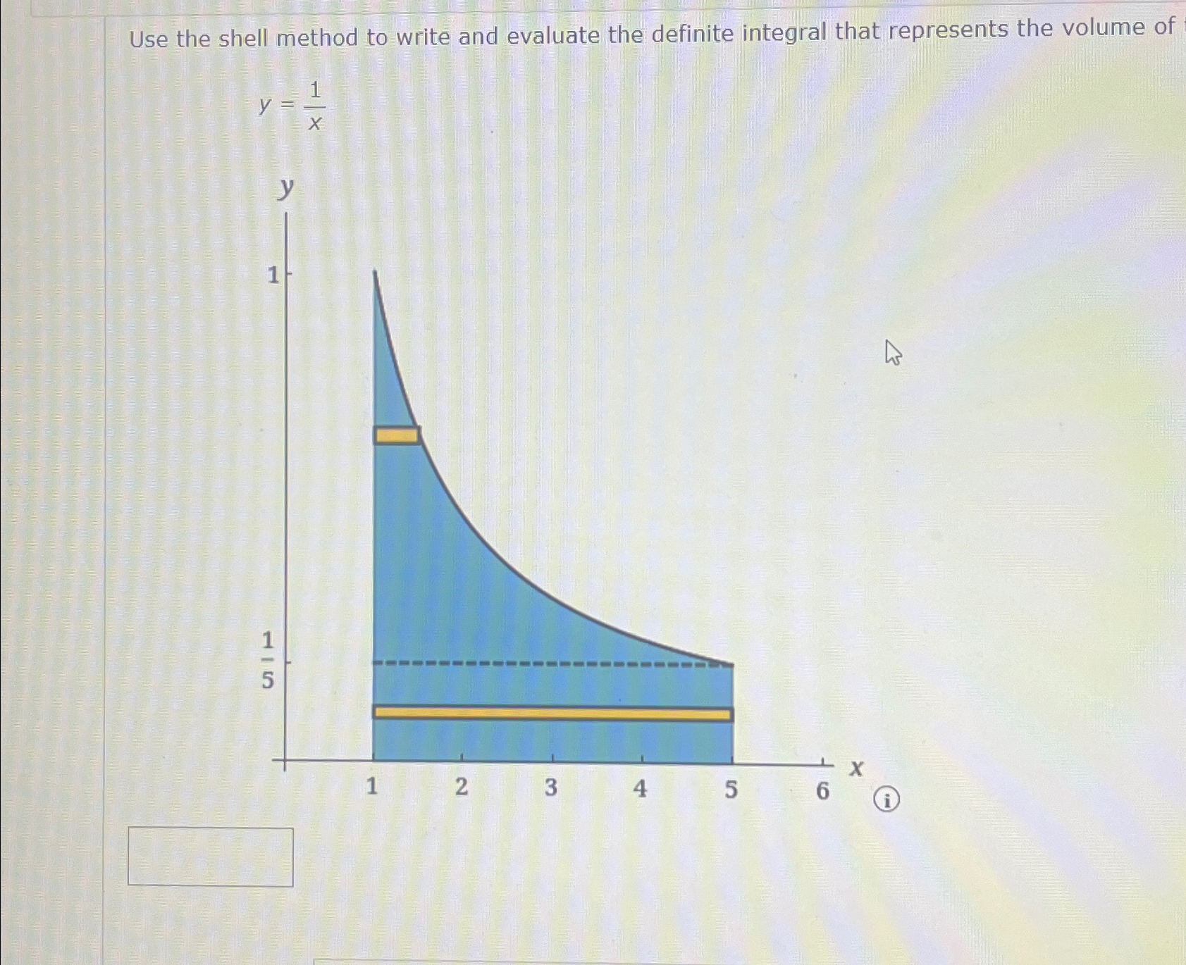 Solved Use the shell method to write and evaluate the | Chegg.com