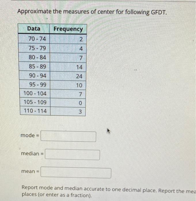 Solved Calculate the 40th percentile of the data shown X 1.5 | Chegg.com